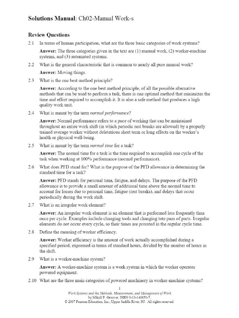 Ch02 Manual Work Solutions | PDF