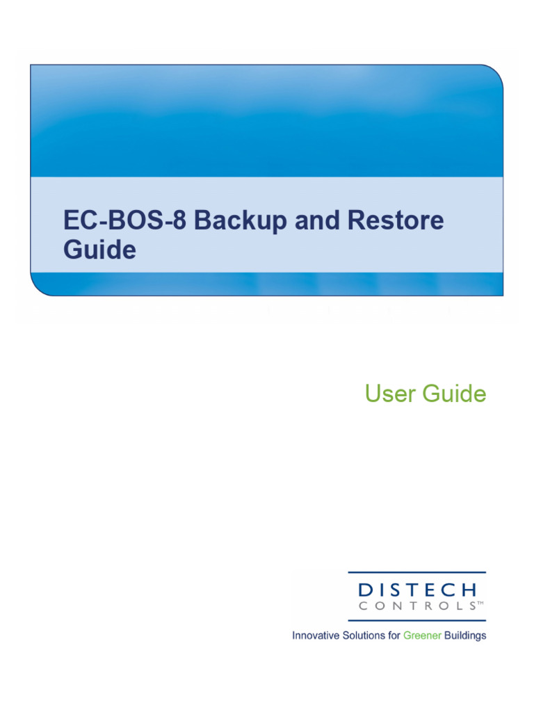 EC-BOS-8 Backup Restore_UG_15_ EN | PDF | Usb Flash Drive | Backup