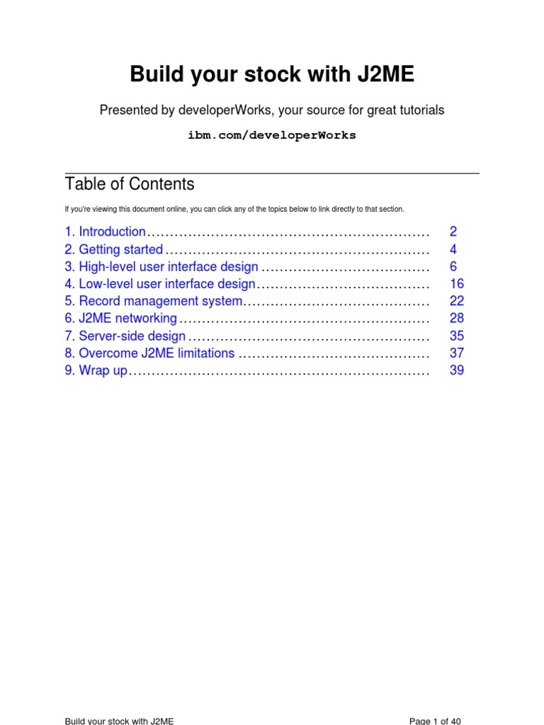 J2ME UniStocks App Development Guide | PDF | Model–View–Controller ...