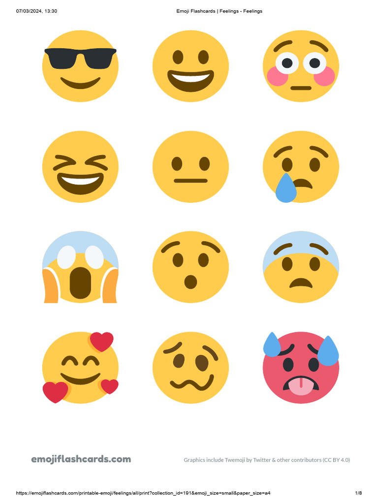 Emoji Flashcards - Feelings - Feelings | PDF | Graphical User ...