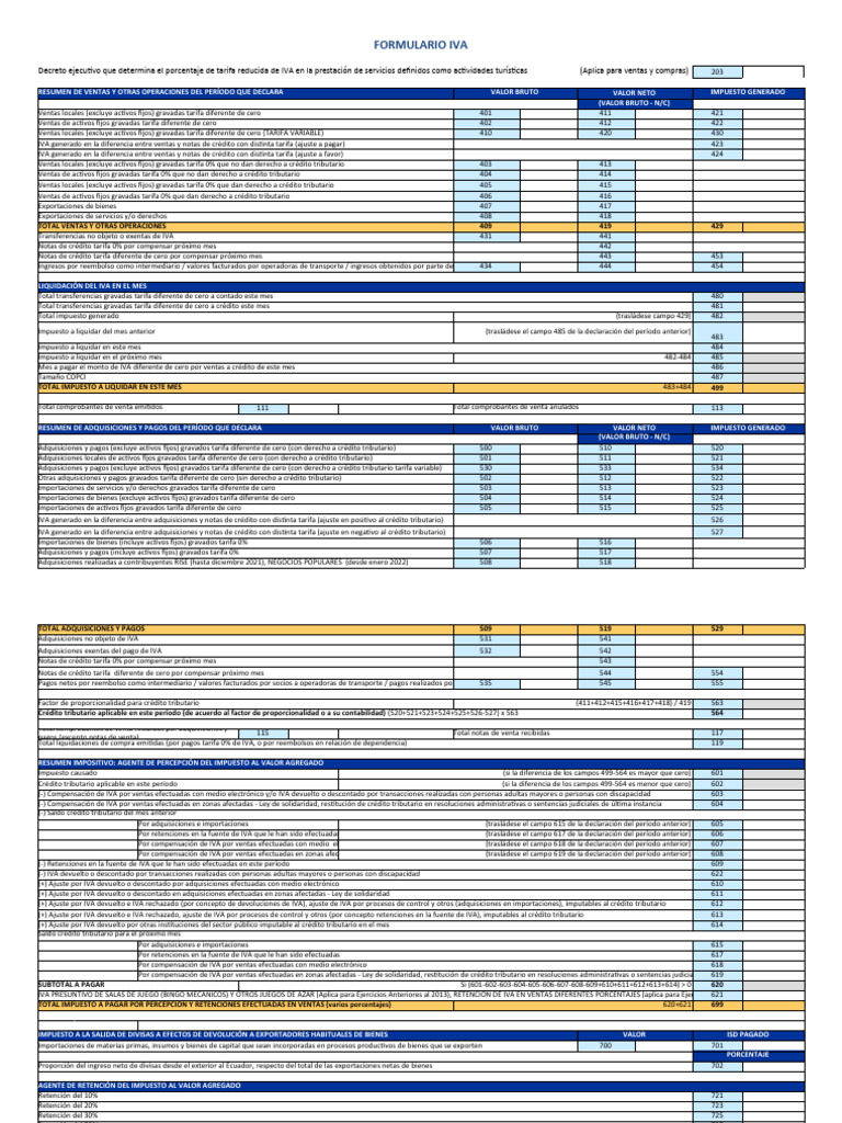 Formulario Iva | PDF | Impuesto al valor agregado | Impuestos