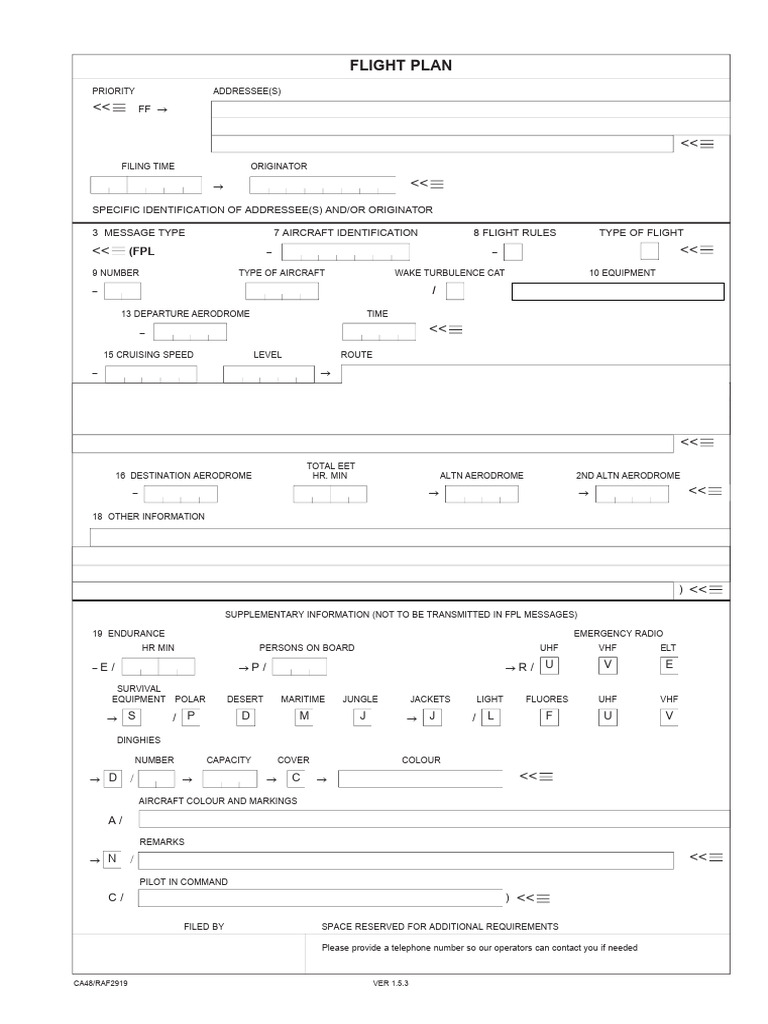 VFR FPL | PDF | Aviation | Aerospace