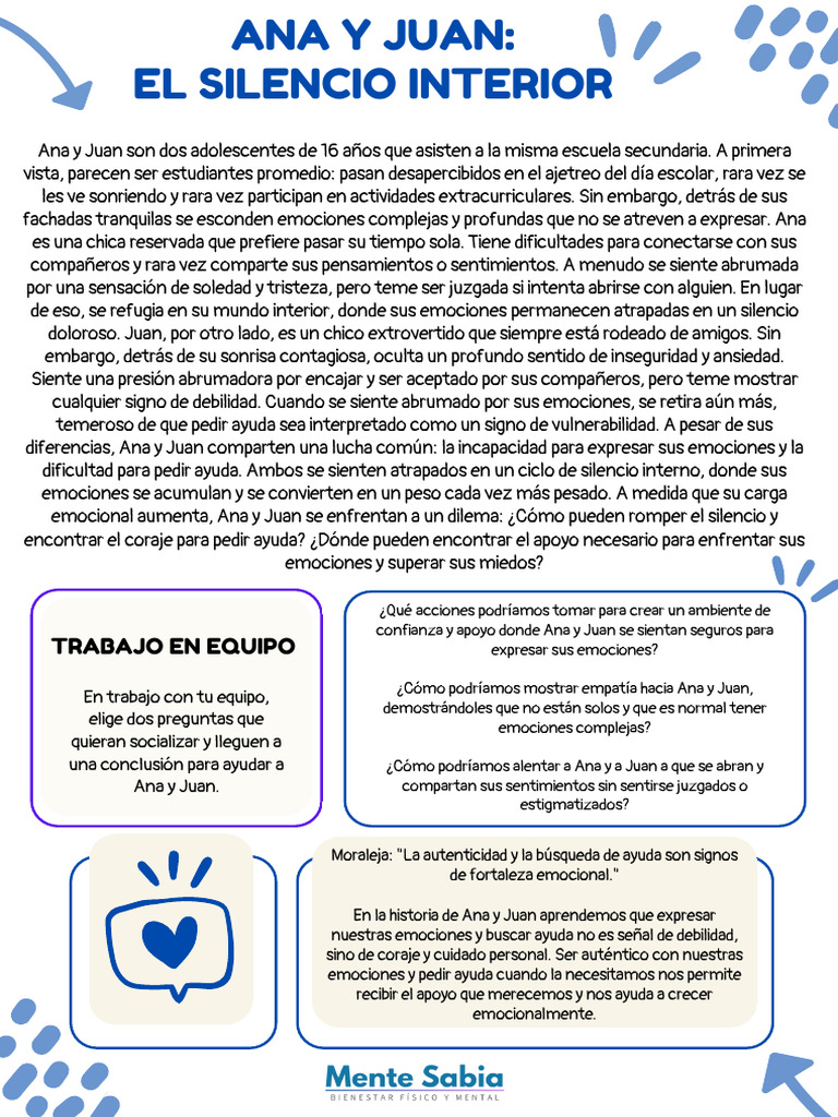 Silencio Emocional de Ana y Juan | PDF | Las emociones | Valor