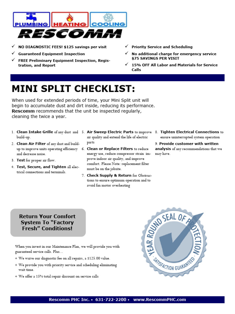 Mini Split Maintenance & Savings Guide | PDF | Computers | Technology ...