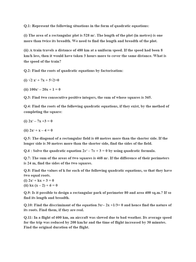 chapter-4 | PDF | Area | Quadratic Equation