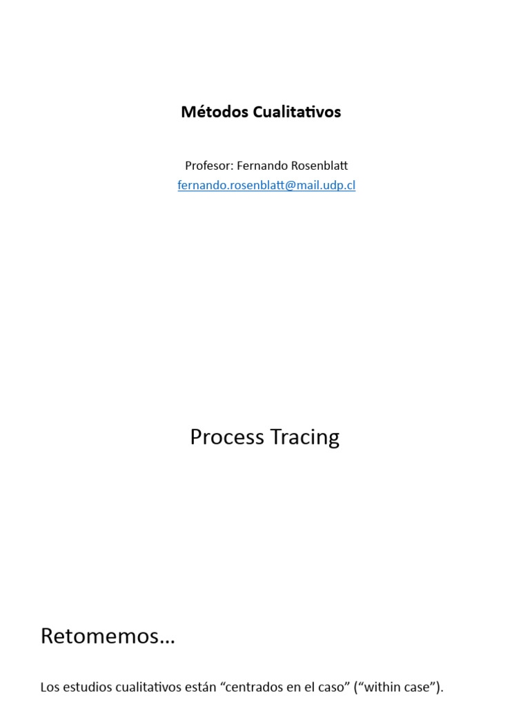 16 Process Tracing Pdf Evidencia Teoría 