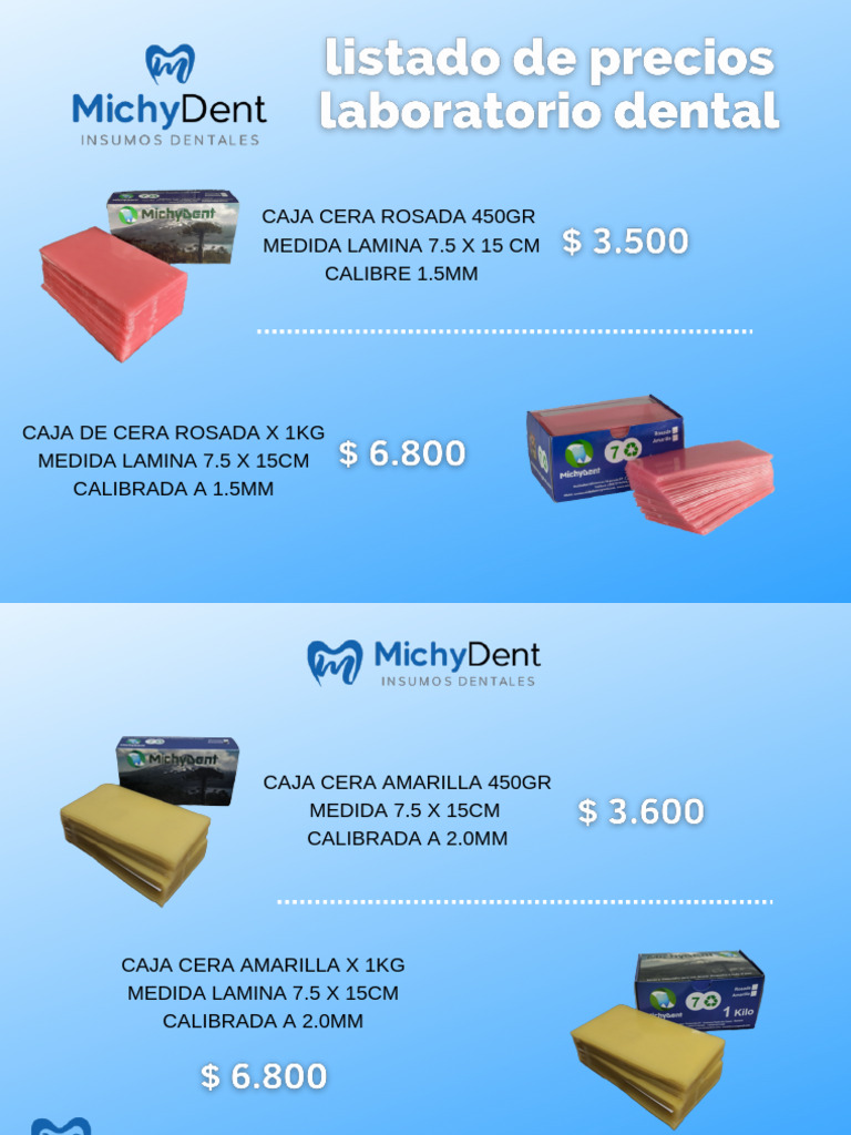 Listado de Precios Lab Dental 2022 | PDF | Arco iris | Color