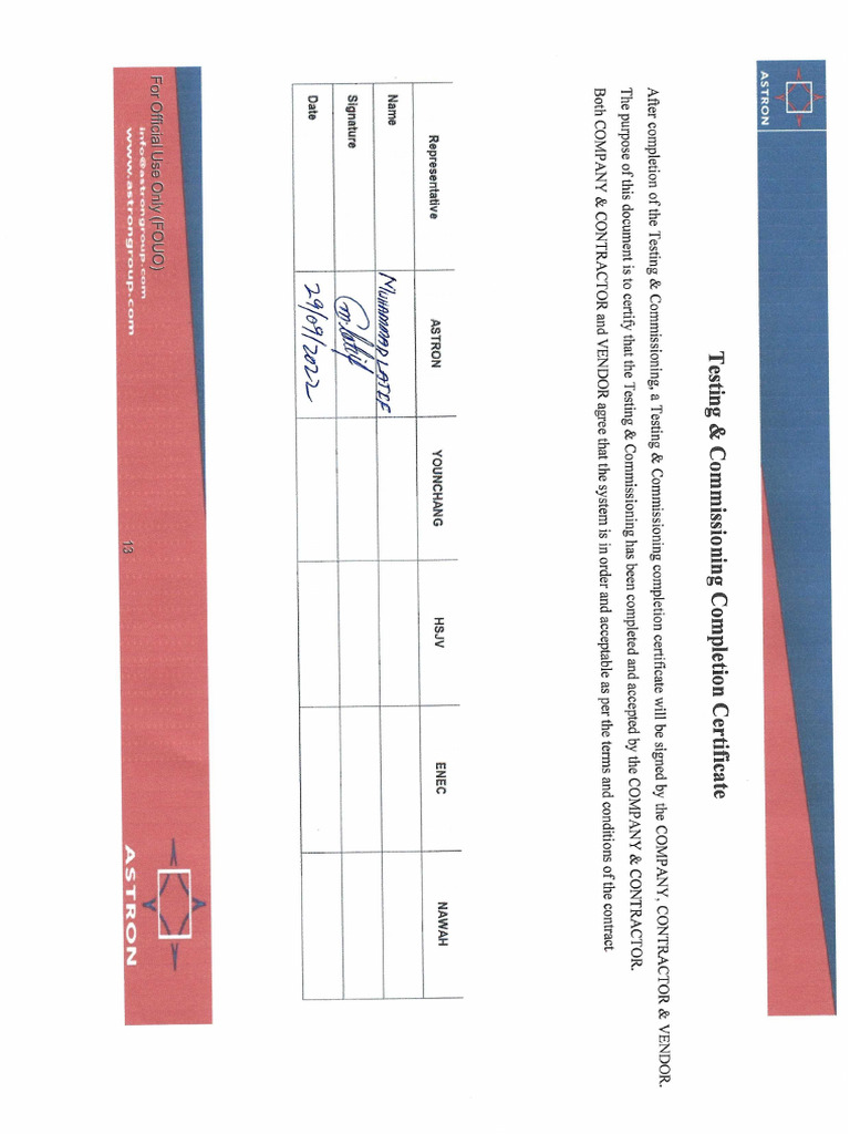 Comp Com Completion Certificate | PDF