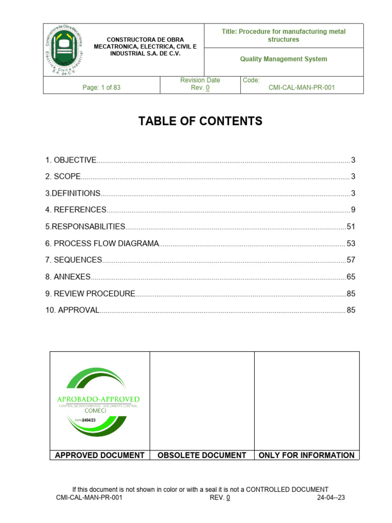 Metal Structure Manufacturing Guide | PDF | Welding | Construction