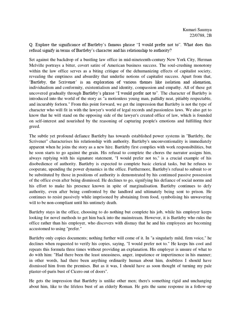 Bartleby | PDF | Bartleby, The Scrivener