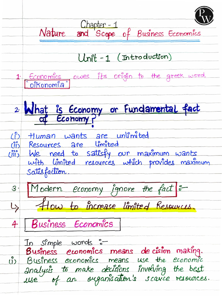 Nature and Scope of Business Economics | PDF | Economics | Microeconomics
