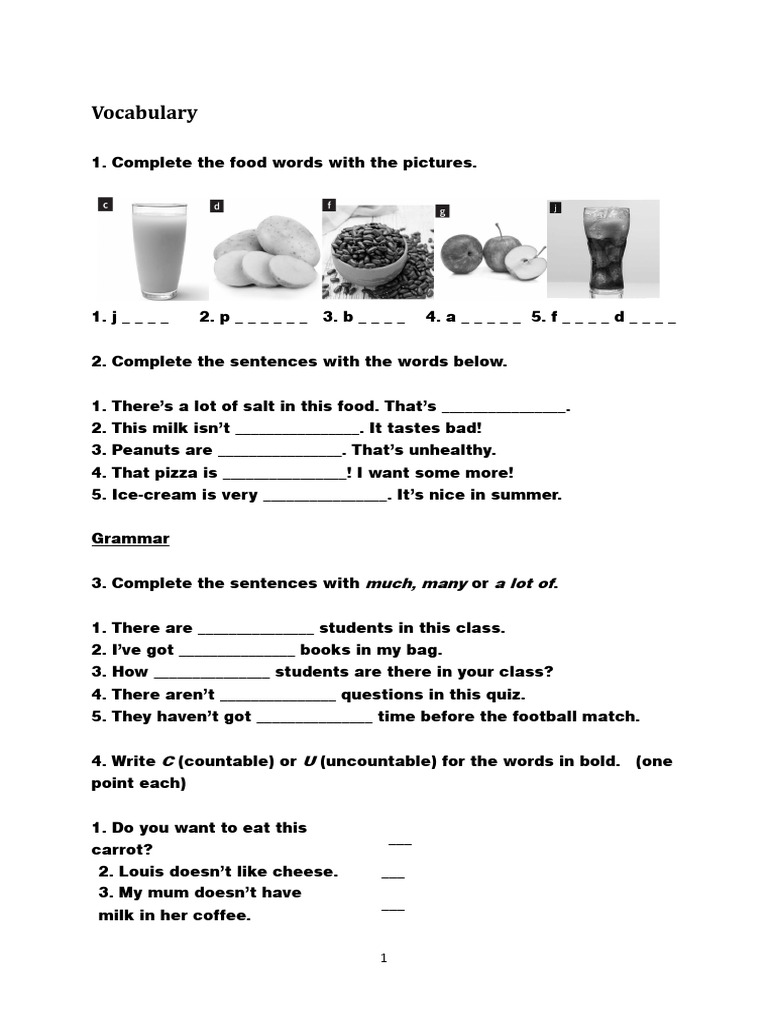 Worksheet | PDF | Foods | Cuisine