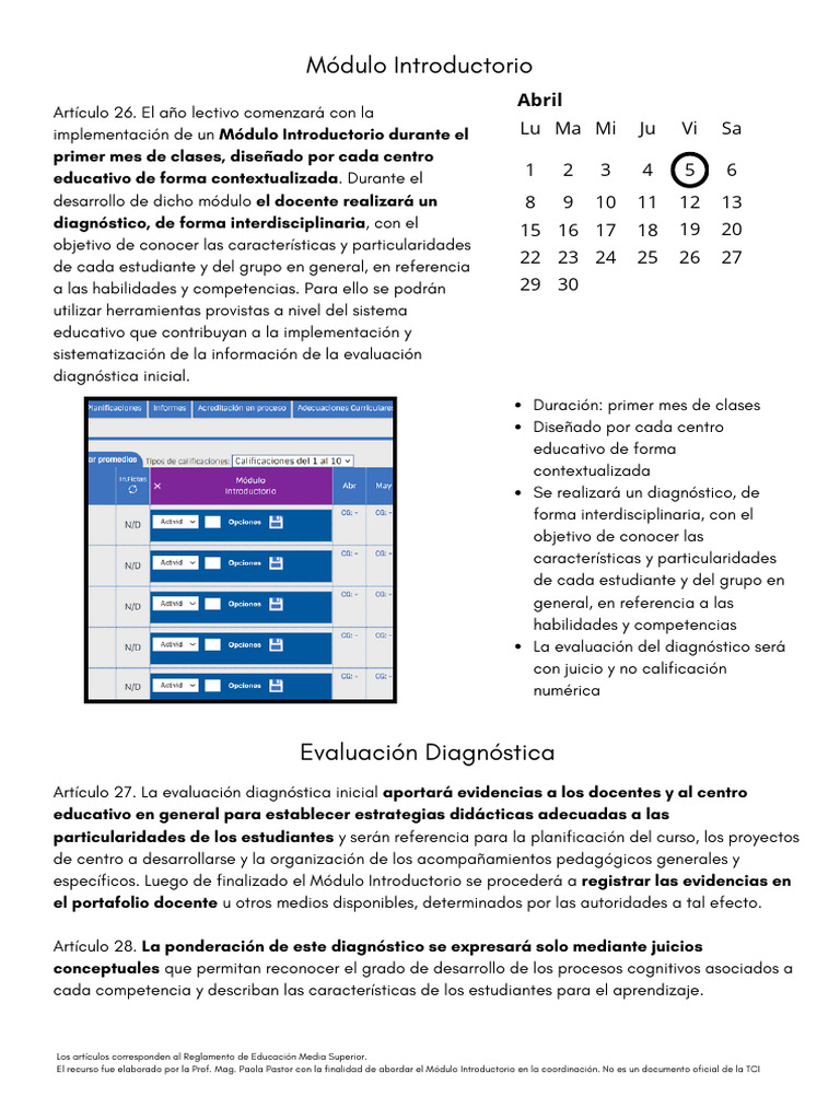 Módulo Introductorio | PDF | Evaluación | Maestros