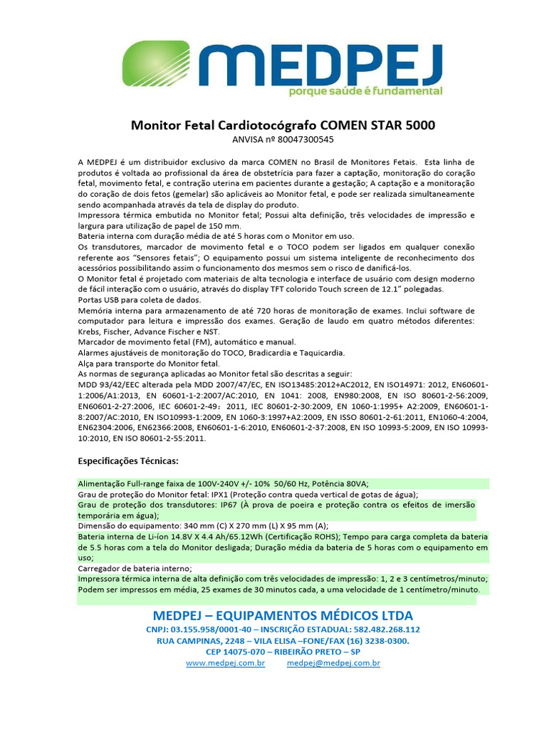 Medpej Star 5000 | Download grátis PDF | Armazenamento de dados de computador | Engenharia da ...