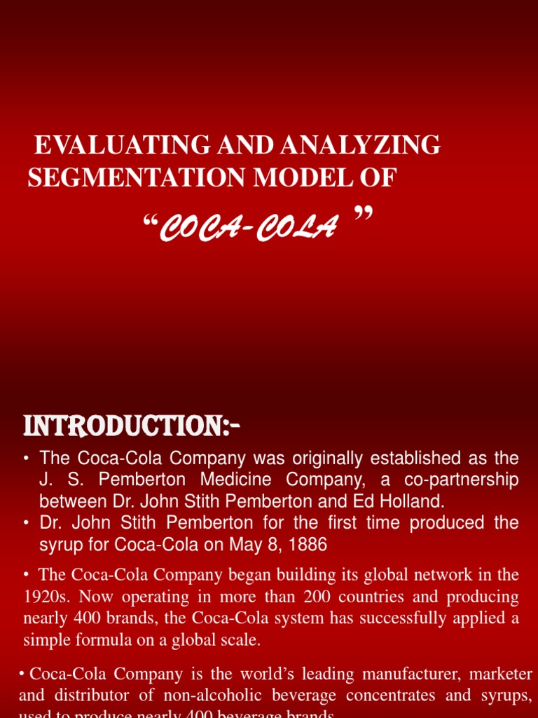 Coca Cola Project Presentation | PDF | Coca Cola | The Coca Cola Company