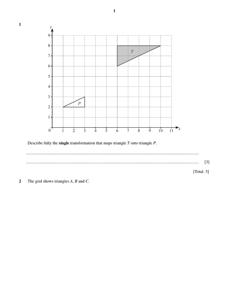Vector and Transformation Worksheet | PDF | Shape | Geometric Shapes
