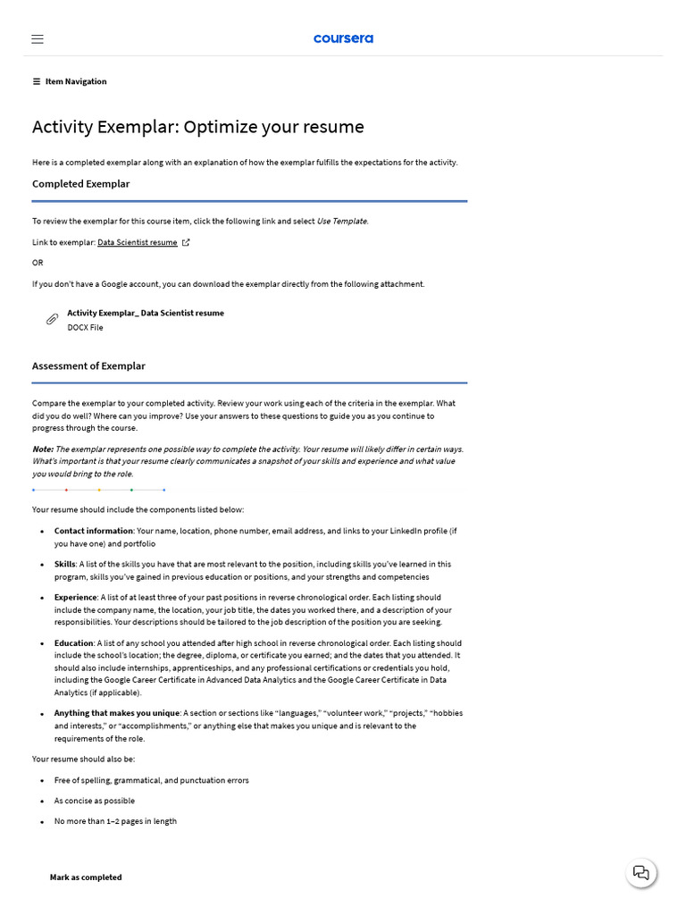03 Exemplar - Optimize Resume | PDF | Résumé