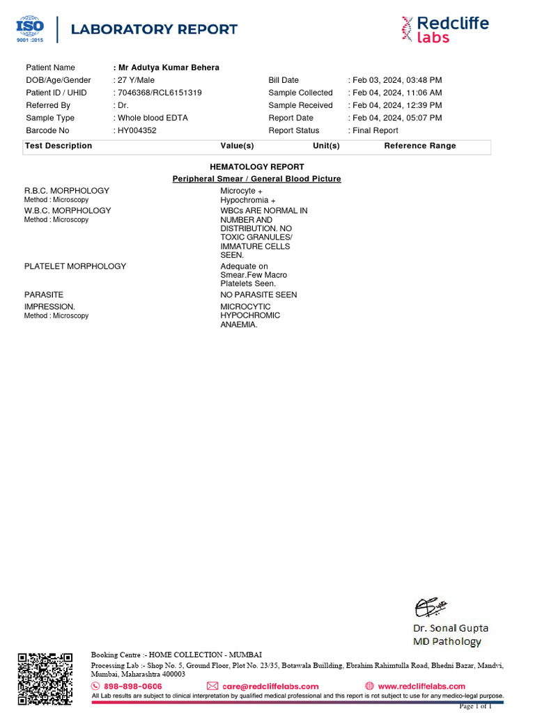 Header | PDF | Reference Range | Assay