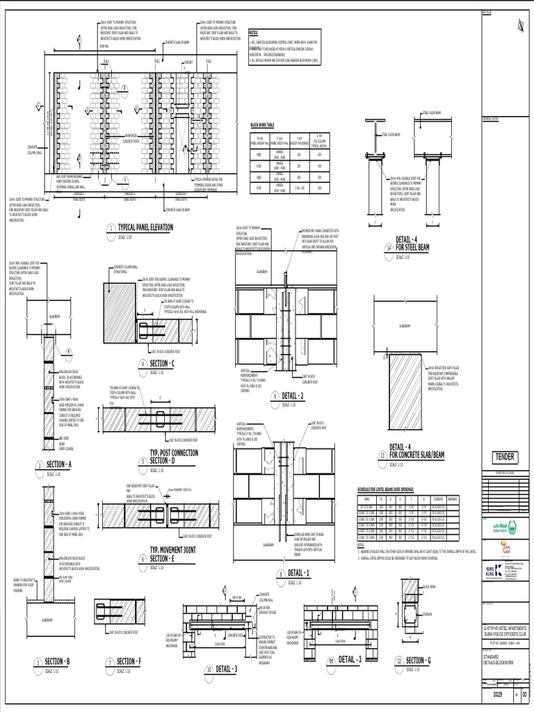 S029-Standard Details-Blockwork | PDF | Beam (Structure) | Civil ...