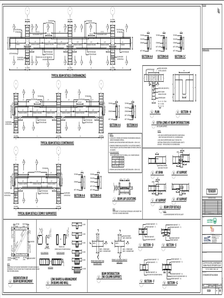S026-Standard Details-Beam | PDF | Beam (Structure) | Structural ...