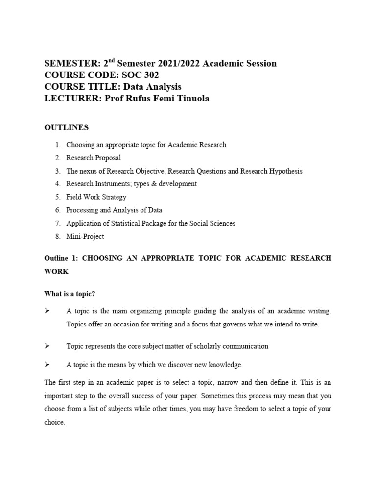 SOC 302 Notes | PDF | Methodology | Hypothesis