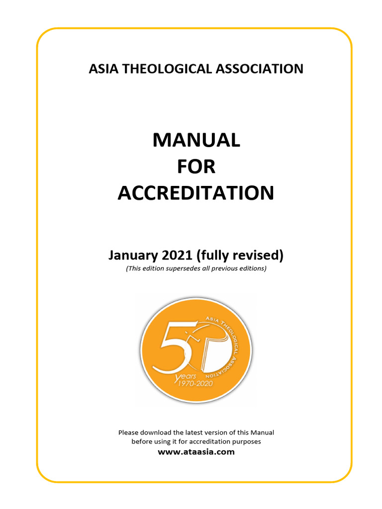ATA 2021 Manual For Accreditation A4 | PDF | Christian Mission ...