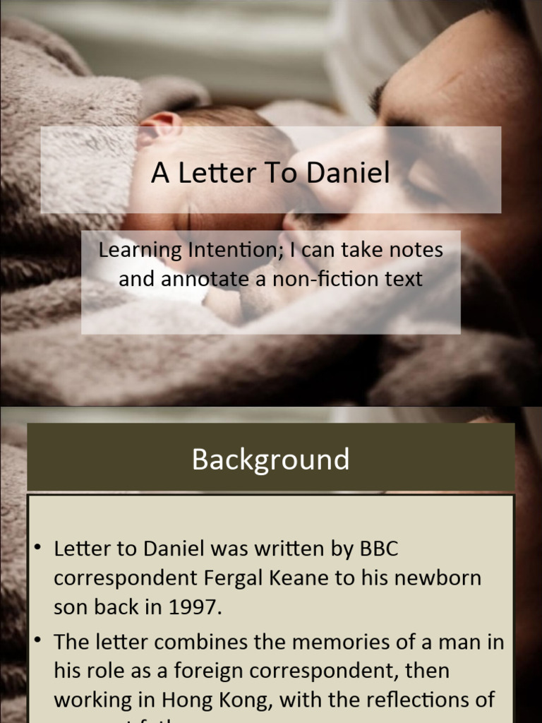 A Letter To Daniel Annotation | PDF