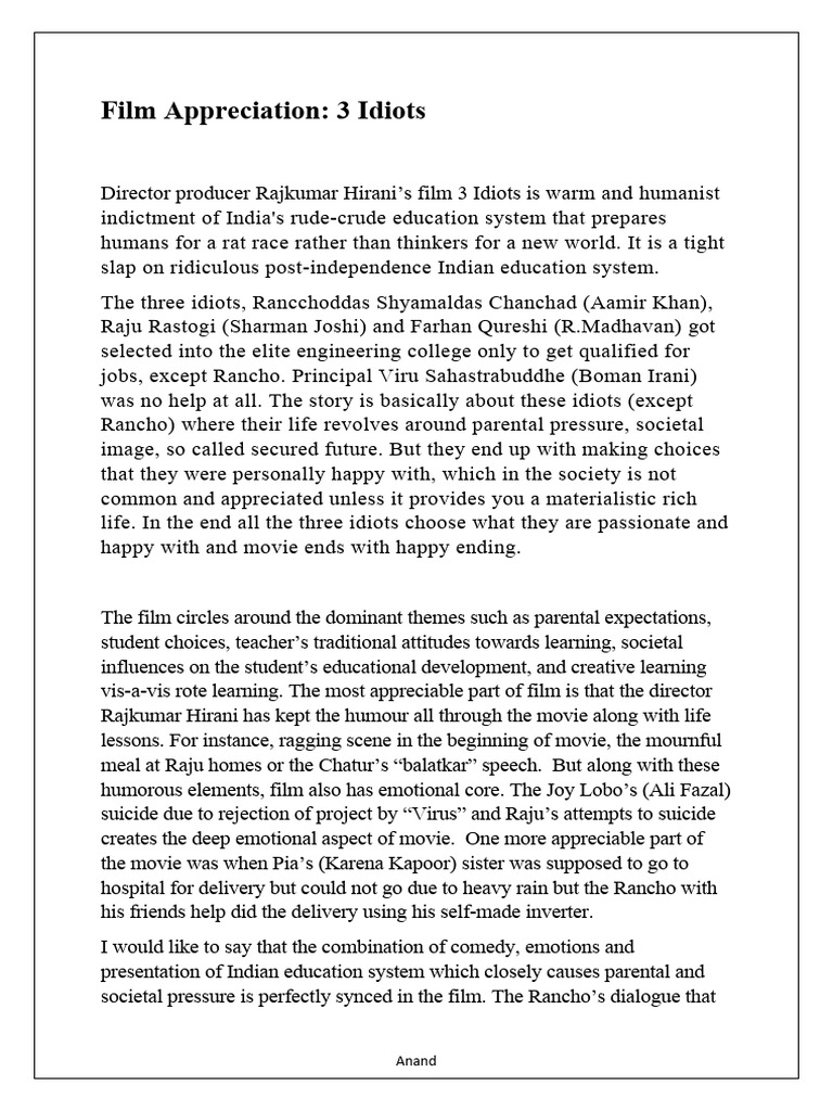 Film Appreciation | PDF