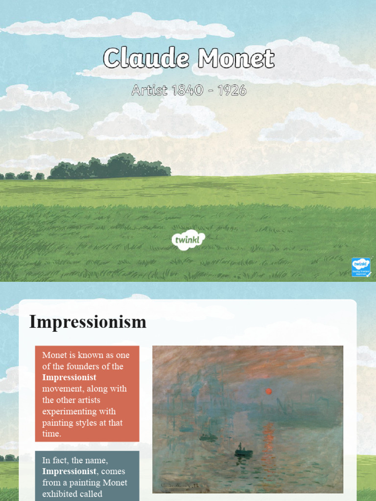 Art 100221 Claude Monet Information PowerPoint | PDF | Art