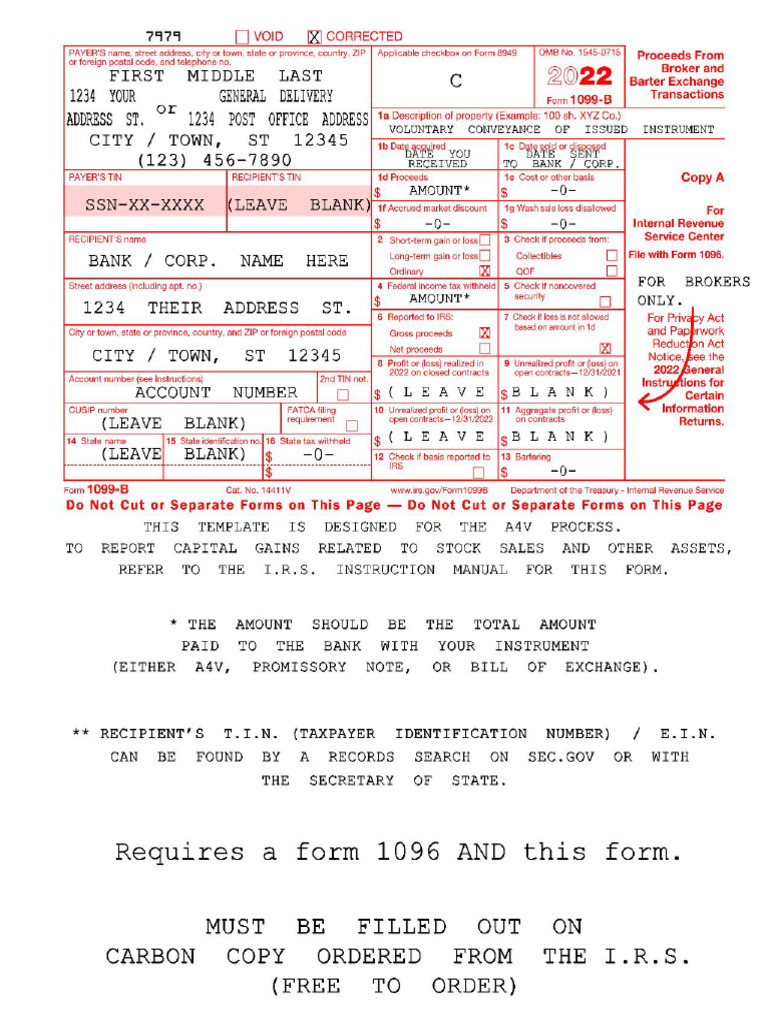 1099 B TEMPLATE | PDF