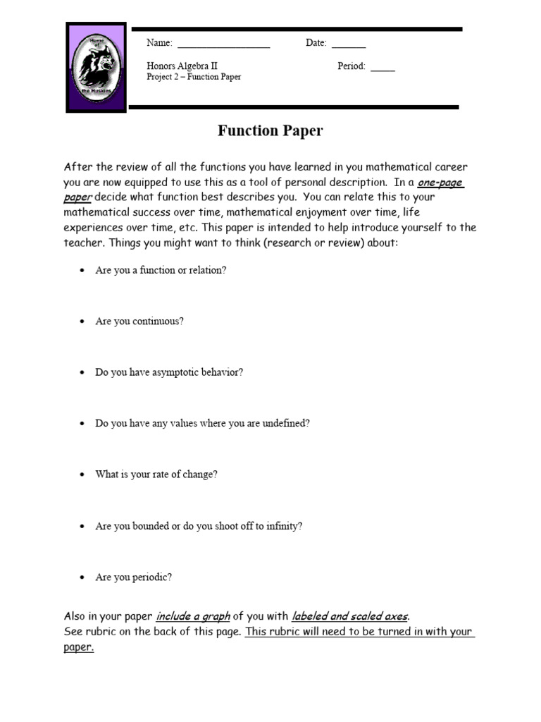 Function Paper | PDF