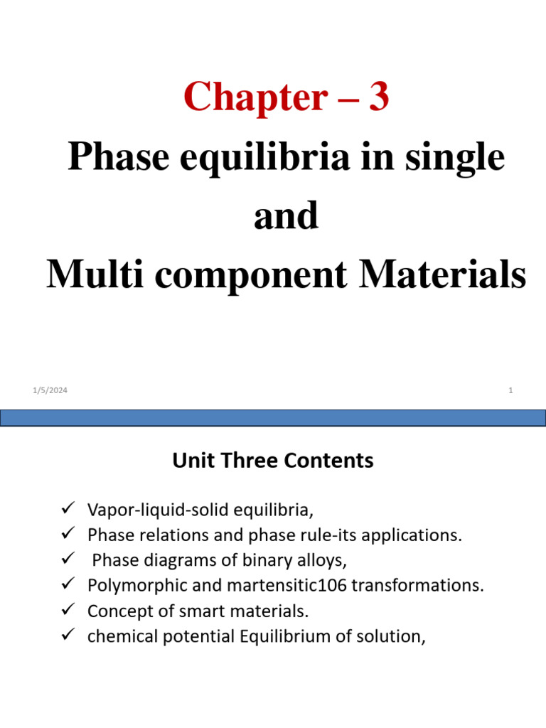 3rd - Year - PPT - Chapter 3 PDF | PDF | Phase (Matter) | Phase Diagram