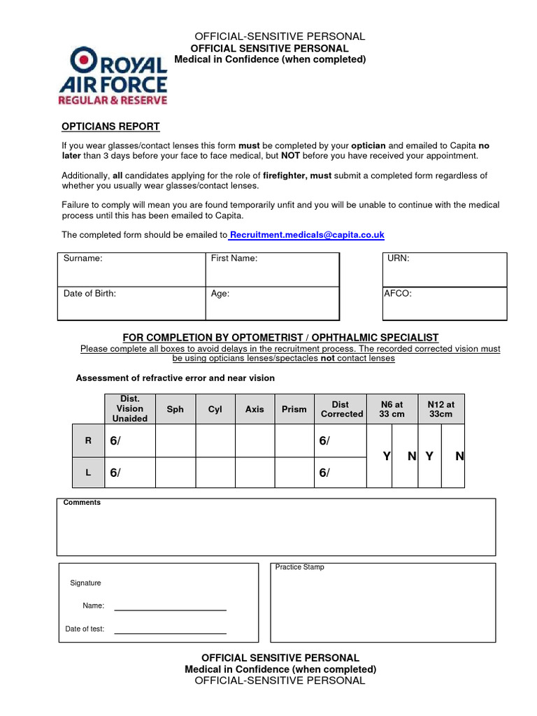 Opticians Report - DOC-3062 | PDF
