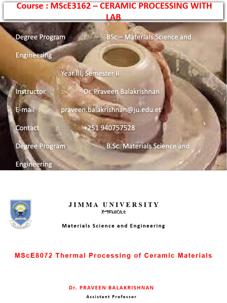 1st Class Introduction To Ceramicsoii | PDF | Pottery | Ceramics