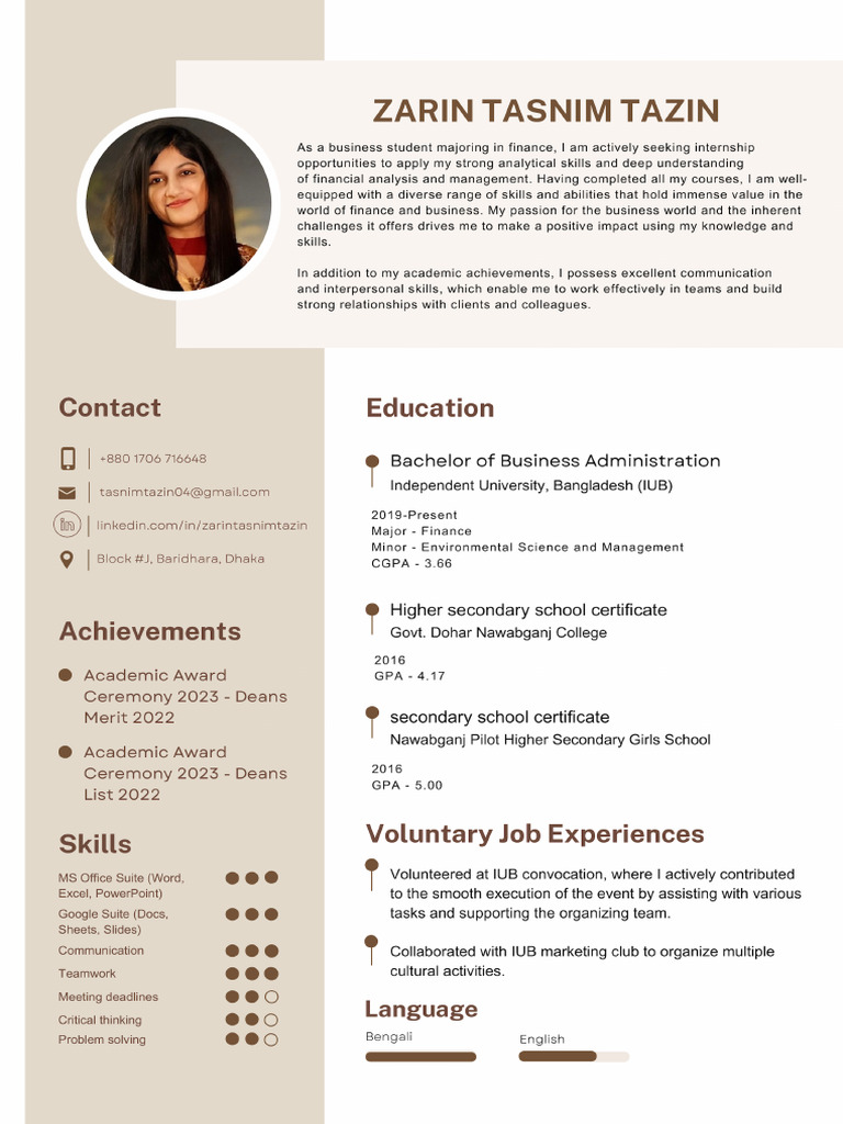 Black White Minimalist CV Resume | PDF