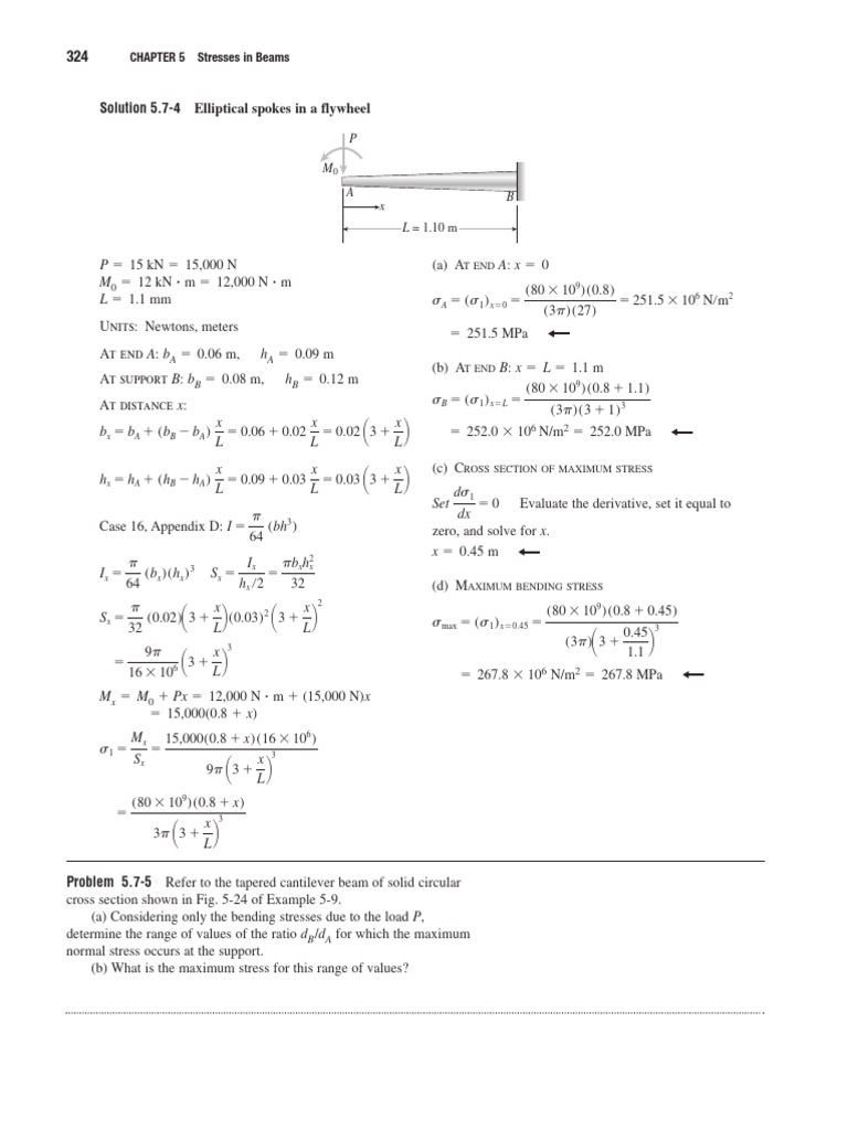 Elliptical Spokes in Flywheel Analysis | PDF | Bending | Solid Mechanics