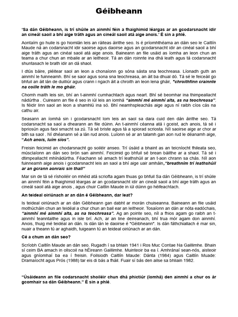 Géibheann | PDF