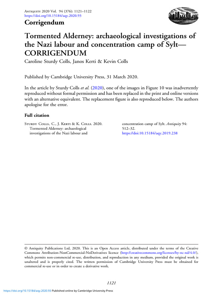 Tormented Alderney: Archaeological Investigations of The Nazi Labour ...