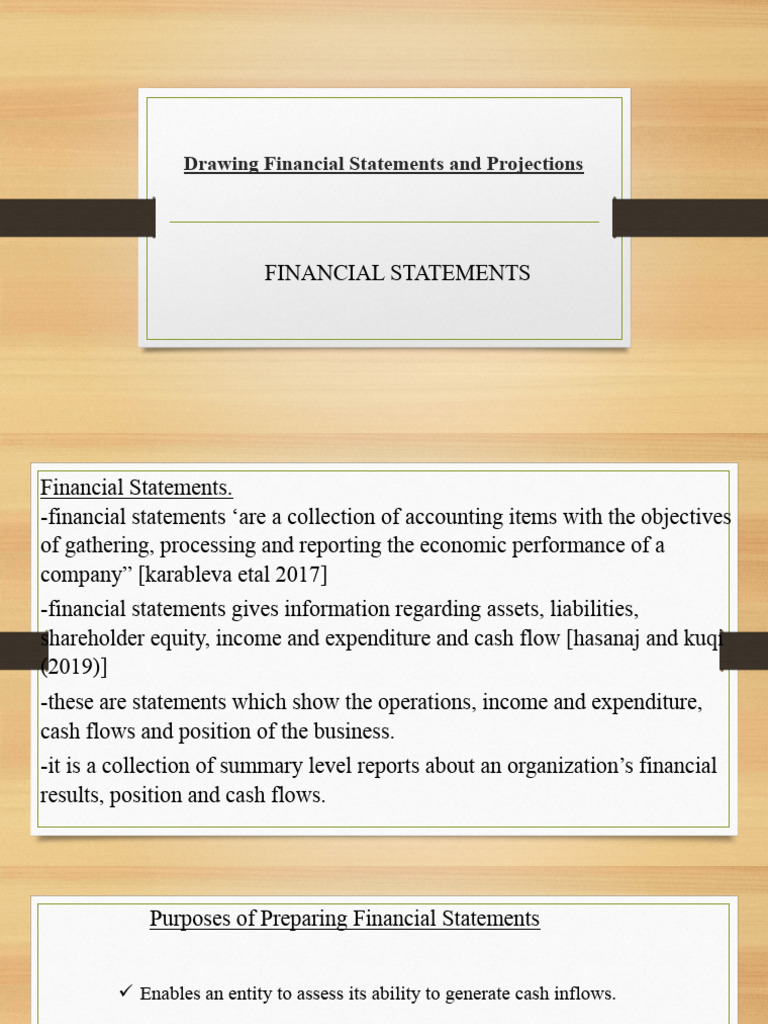 Drawing Financial Statements and Projections | PDF | Income Statement ...