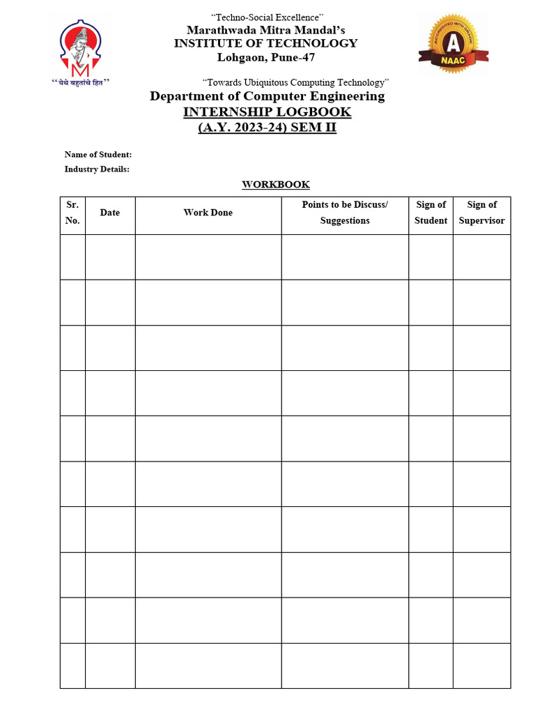 Computer Engineering Internship Logbook | PDF