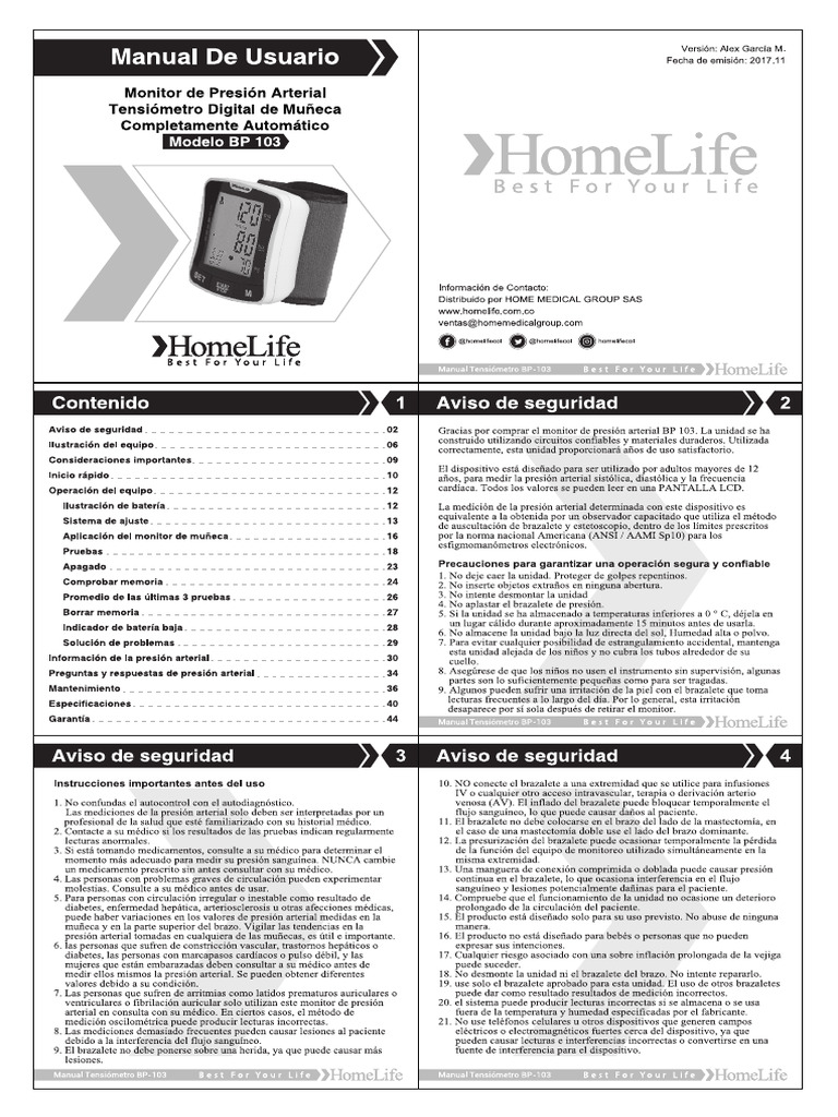 BP103 Manual Homelife A | PDF