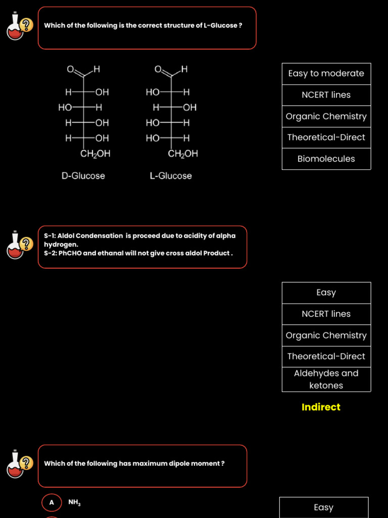 Questions April Attempt (Easy + Easy To Moderate) | PDF | Chemistry ...