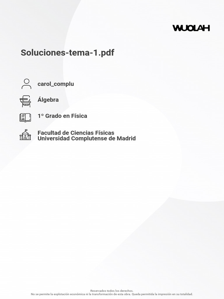Wuolah Free Soluciones Tema 1 | PDF