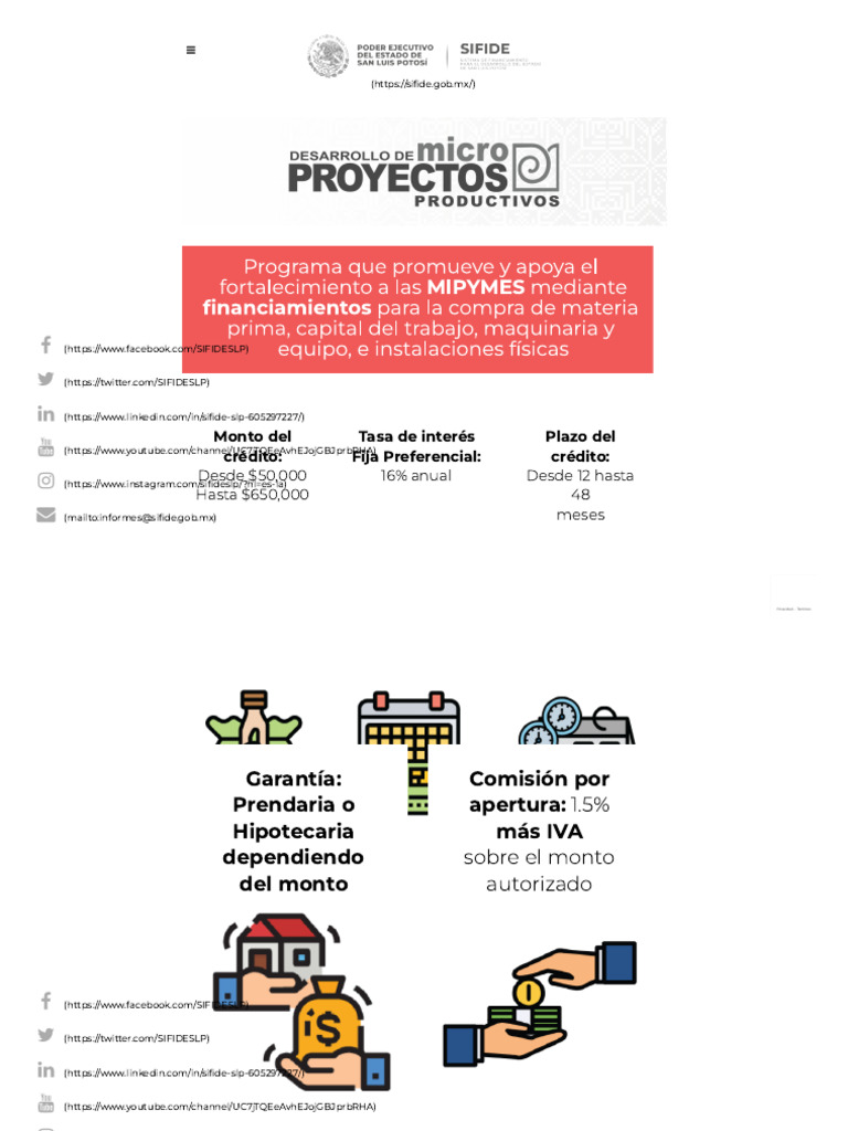 Desarrollo de Microproyectos Productivos - SIFIDE | PDF | Sector privado | Negocios económicos
