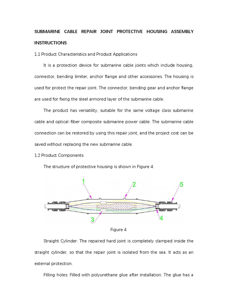 Submarine Cable Repair Joint Protective Housing Assembly Instructions ...