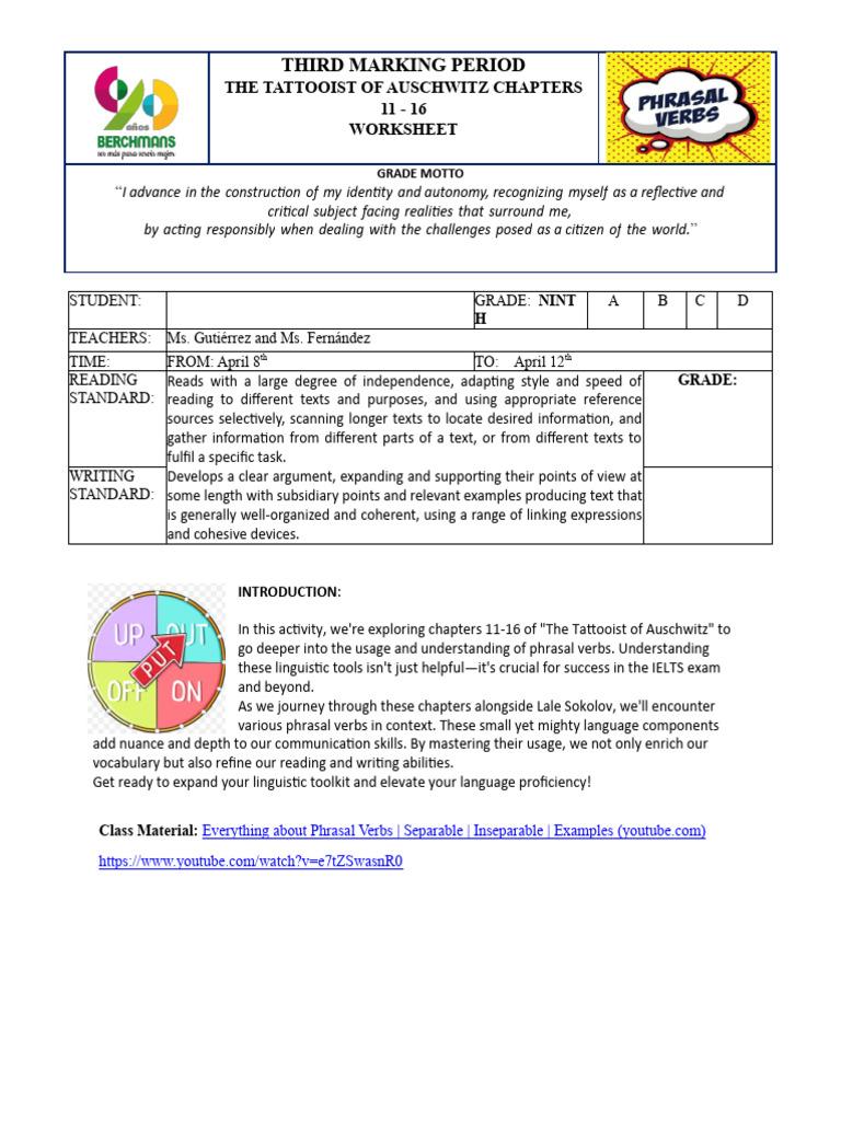 Phrasal Verbs in Chapters 11-16 Analysis | PDF | Linguistics