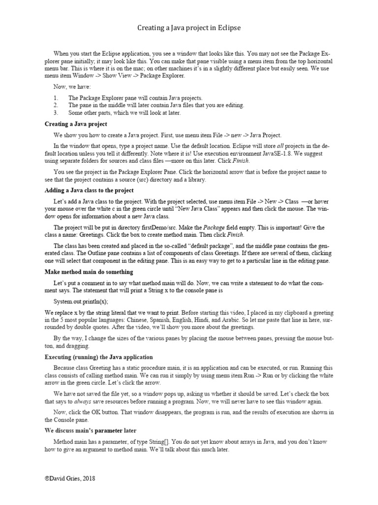 Eclipse 01 Intro | PDF | Java (Programming Language) | Computer File