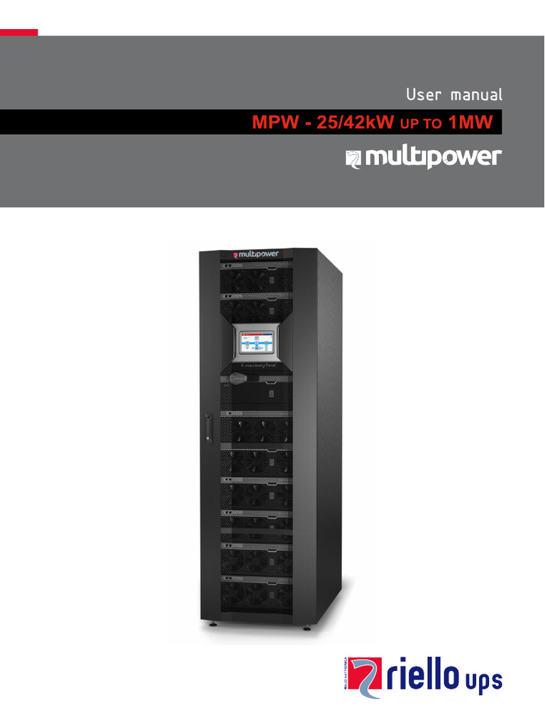 Riello MPW Modular UPS Manual | PDF | Power Supply | Electrical Engineering