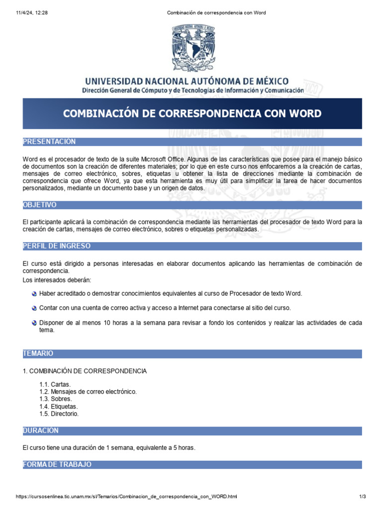 37 Combinación de Correspondencia Con Word | PDF | Microsoft Word ...