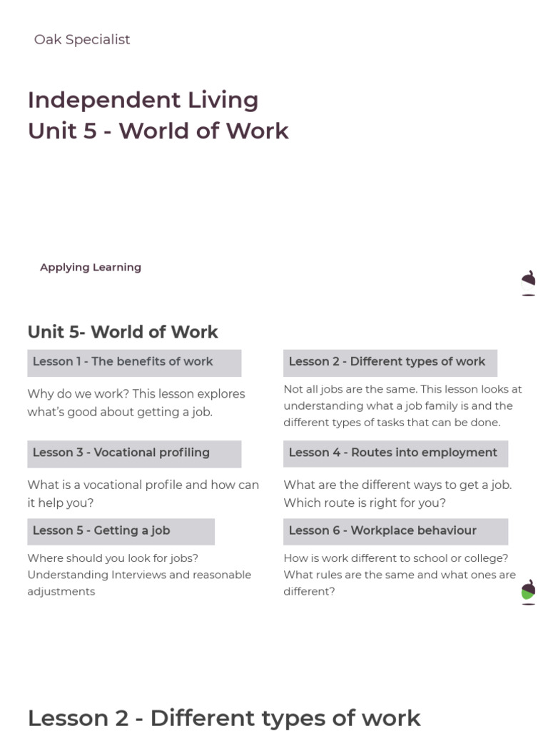 different-types-of-work-61gkac-worksheet-pdf | PDF | Learning